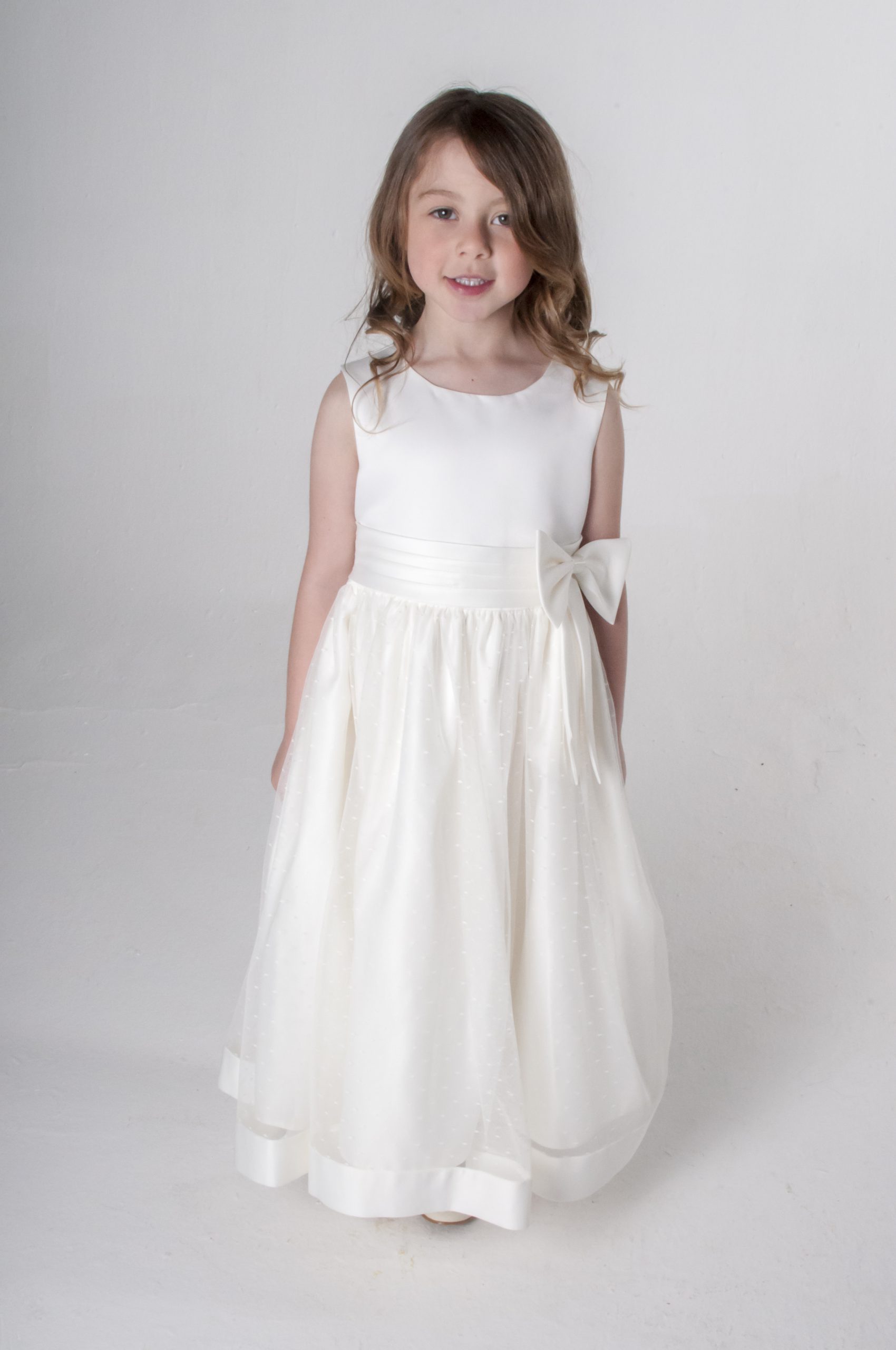 Girls Allie Dress in Ivory – Suits n Dresses